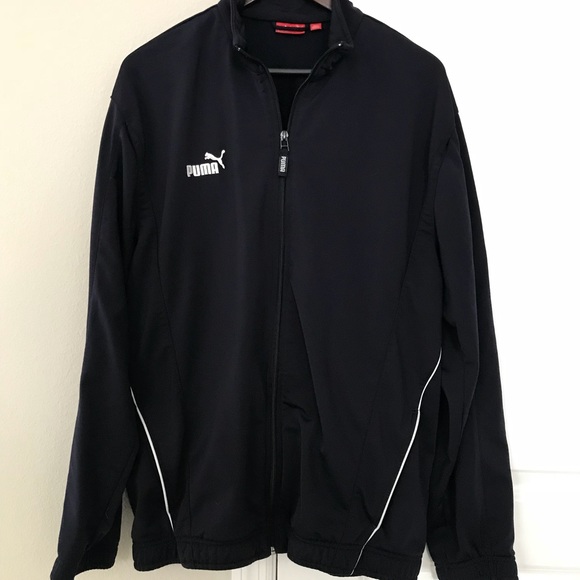 Puma | Jackets & Coats | Puma Mens Navy Blue Warm Up Jacket | Poshmark